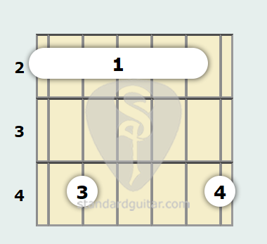 F# Minor 9th Guitar Chord | Standard Guitar
